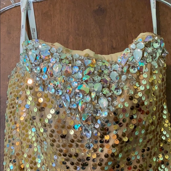 Tony Bowls | Dresses | Tony Bowls Paris Collection Gold Sequin Gown ...